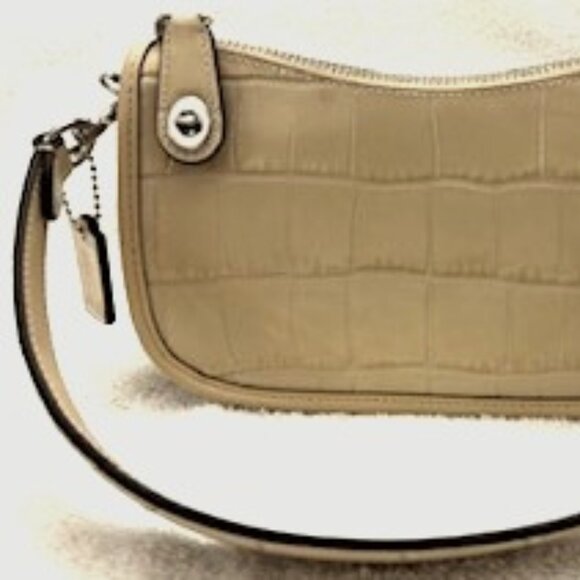 Coach | Bags | Coach Swinger 2 Croc Embossed Handbag In Ivory Nwot ...